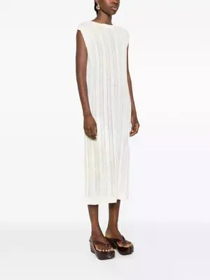 Eric Bompard Sleeveless Midi Dress - Neutrals