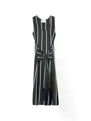 3.1 Phillip Lim Striped Tassel Midi Dress - Grey