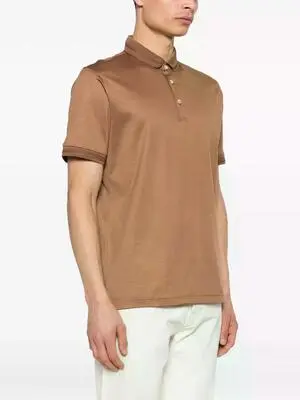 Corneliani Button-fastening Short-sleeve Polo Shirt - Brown