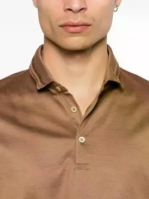 Corneliani Button-fastening Short-sleeve Polo Shirt - Brown