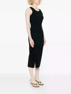 Patrizia Pepe Draped Midi Dress - Black