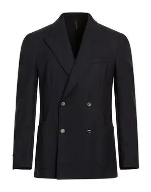 PAOLONI Midnight Virgin Wool Double-breasted Blazer