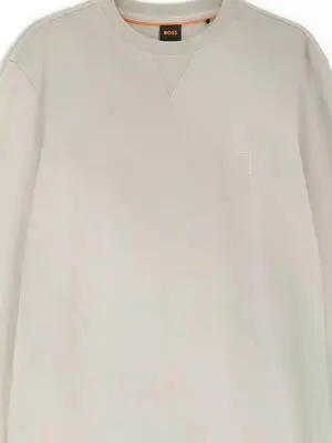 BOSS Crew-neck Sweatshirt With Logo Detail - Neutrals