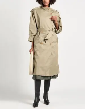 Sandro Cotton Elastane Overcoat - Khaki