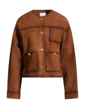 Sandro Suede Lambskin Jacket - Brown