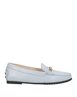 TOD'S Apricot Leather Loafers Blue