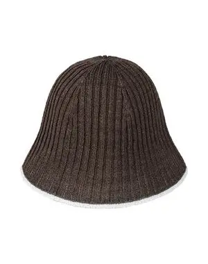Brunello Cucinelli BRUNELLO CUCINELLI Intarsia-Knit Bucket Hat Brown