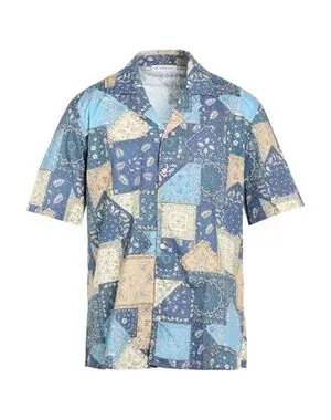 MANUEL RITZ Shirt Size Cotton, Elastane - Navy