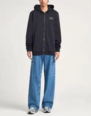 EA7 Cotton Blend Jersey Sweatshirt - Blue