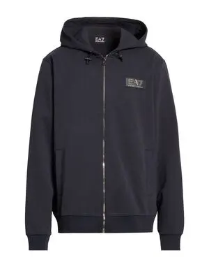 EA7 Cotton Blend Jersey Sweatshirt - Blue