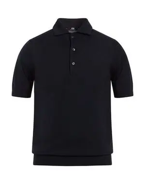 Alpha Studio Midnight Merino Wool Polo Shirt