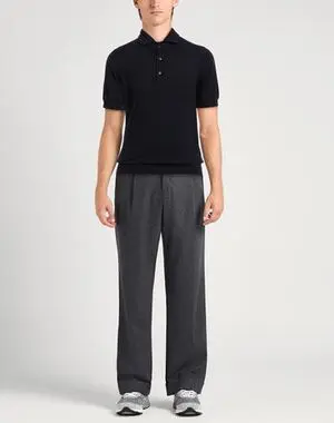 Alpha Studio Midnight Merino Wool Polo Shirt