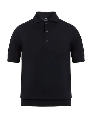 Alpha Studio Midnight Merino Wool Polo Shirt