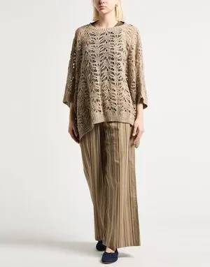 Brunello Cucinelli Sweater In Linen, Polyester, And Silk