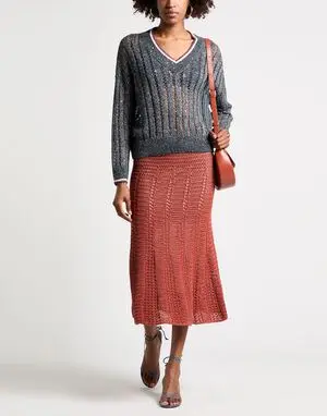 Brunello Cucinelli Crochet-knit Mélange Sweater