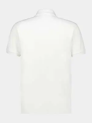 Moncler Tricolor-trimmed Cotton Piquet Polo Shirt - White