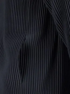 Issey Miyake Pleated Single-breasted Blazer - Black