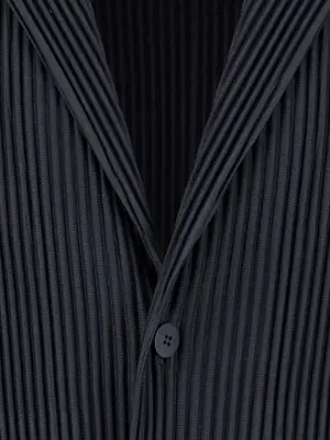Issey Miyake Pleated Single-breasted Blazer - Black