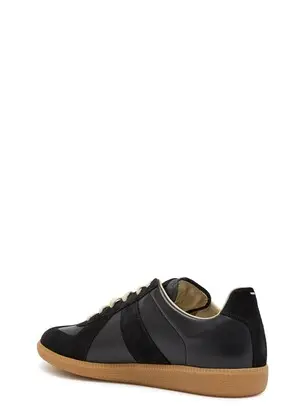 MAISON MARGIELA Replica Panelled Leather Sneakers - Black
