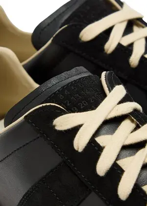 MAISON MARGIELA Replica Panelled Leather Sneakers - Black