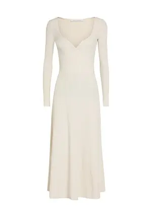 Maria Mcmanus Ribbed-knit Midi Dress