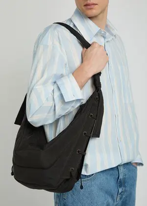 LEMAIRE Medium Quilted Nylon Canvas Shoulder Bag - Brown