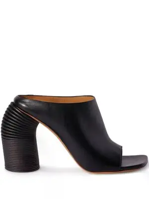 Off-White Open-toe Leather Sandals - Black