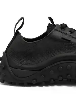 AMI Paris Mirage Leather Lace-up Sneakers - Black