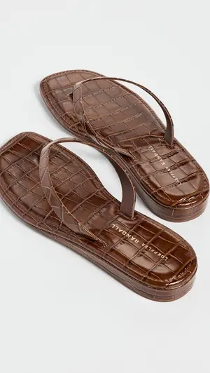 LOEFFLER RANDALL Lina Elevated Flip Flops - Espresso