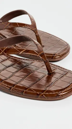 LOEFFLER RANDALL Lina Elevated Flip Flops - Espresso