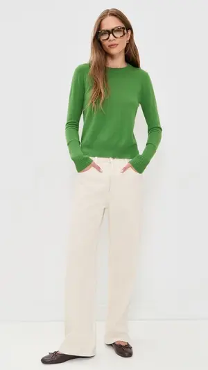 LA LIGNE Solid Lean Lines Sweater