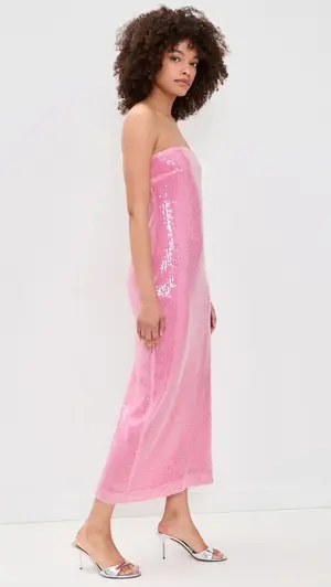 Endless Rose Strapless Sequined Maxi Dress - Pink