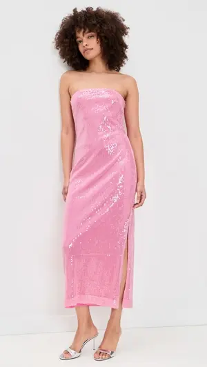 Endless Rose Strapless Sequined Maxi Dress - Pink