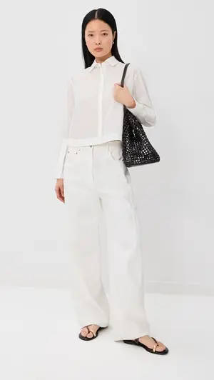 Simkhai Kacey Lace Button-down Shirt - Ivory