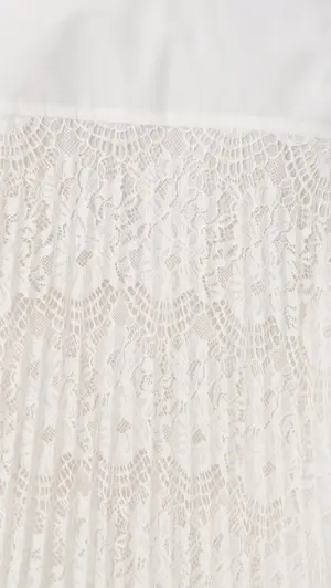 Simkhai Kacey Lace Button-down Shirt - Ivory