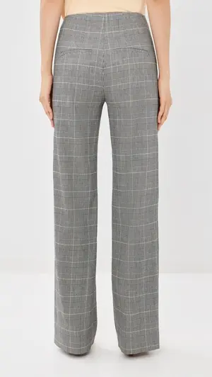 Veronica Beard Jude Houndstooth Trousers - Black Multi