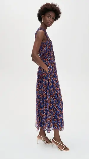 Ulla Johnson Kasia Sleeveless Silk Dress - Violet
