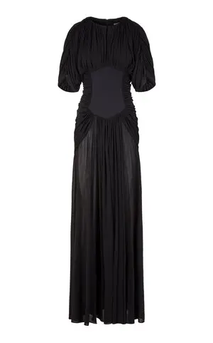 HEIRLOME Micka Gathered Maxi Dress - Black