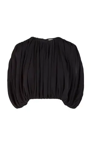 HEIRLOME Louise Draped Top - Black