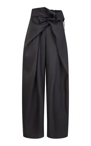 HEIRLOME Manuela Wool-blend Trousers - Black