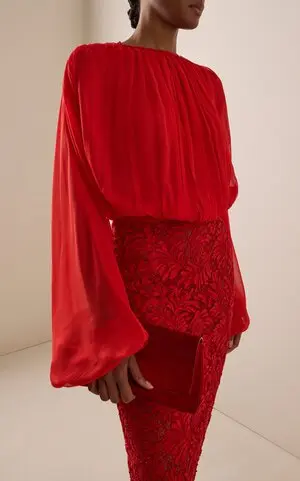 FRANCESCA MIRANDA Aire Forma Silk Top