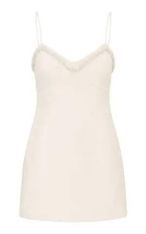 LoveShackFancy Sue Tweed Mini Dress - Ivory
