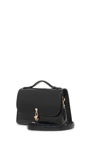 Gabriela Hearst Medium Leonora Flap Bag In Snakeskin - Black