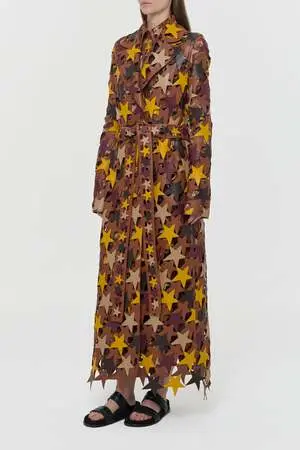 Gabriela Hearst Nuria Patchwork Stars Trench Coat