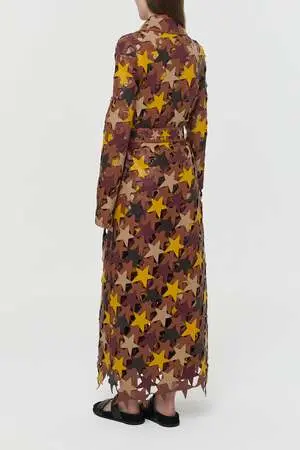 Gabriela Hearst Nuria Patchwork Stars Trench Coat