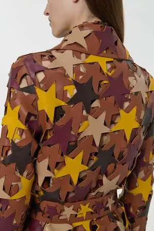 Gabriela Hearst Nuria Patchwork Stars Trench Coat