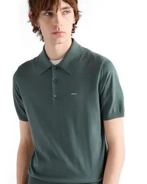 Prada Superfine Wool Polo Shirt - Green