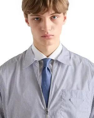 Prada Cotton Zipper Shirt - Blue