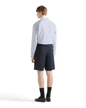 Prada Cotton Zipper Shirt - Blue