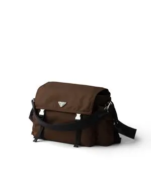 Prada Re-nylon And Leather Bag - Brown